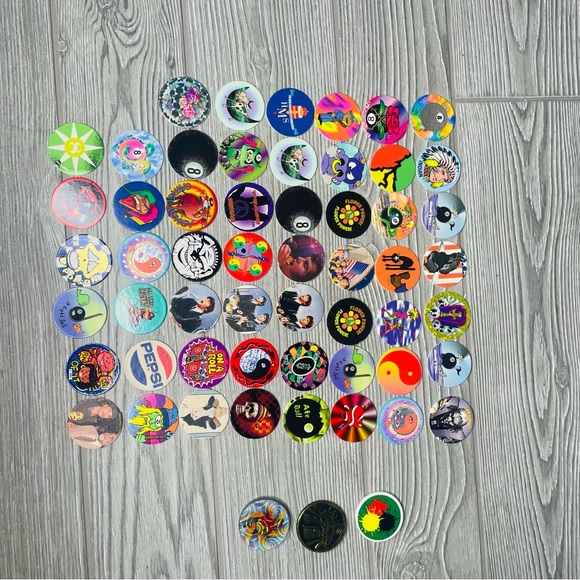Vintage | Other | Vintage 54 Pogs And 3 Slammer Pogs 9s Game Nostalgic ...